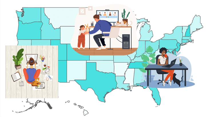 Top 10 States for Working From Home