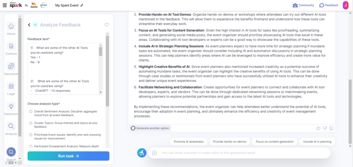 APAC Webinar - SPARK Demo: How we used it to analyse survey feedback | PCMA