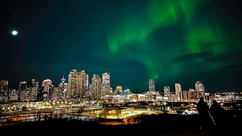 Calgary Skyline At Night Calgary Tower At Night Stock Video | Motion